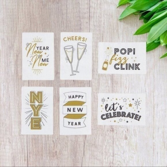 Makeup | New Years Eve Gold Metallic Tattoos 72 Count | Poshmark